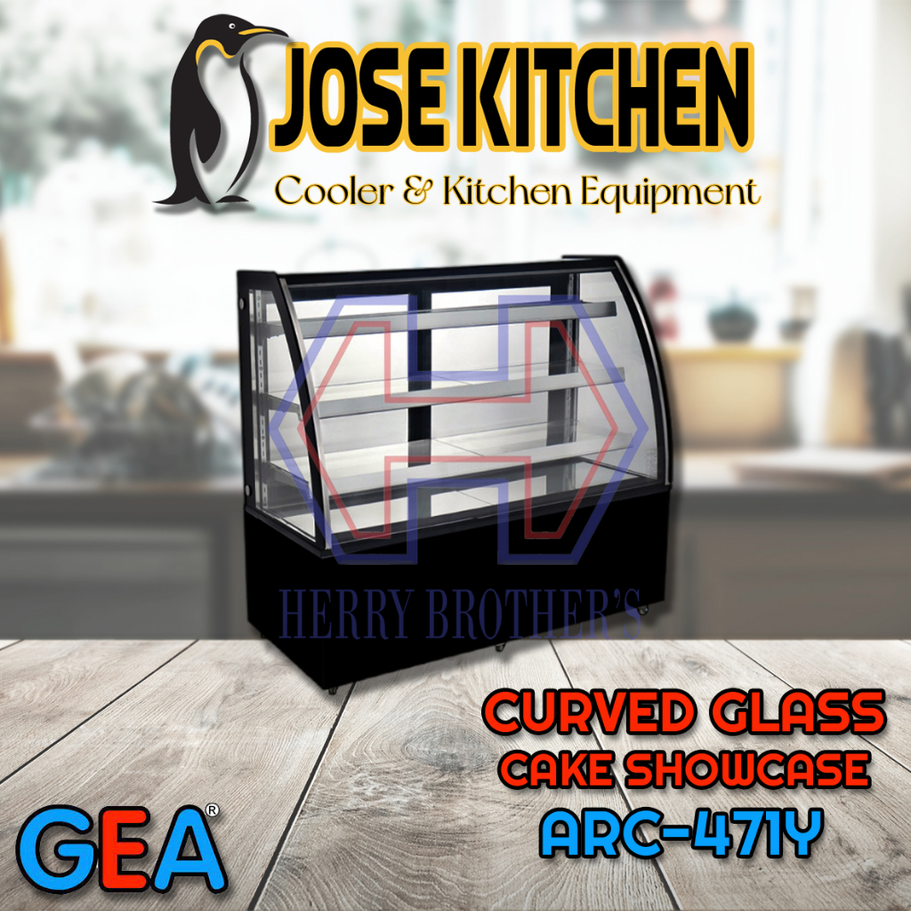 Jual GEA Curved Glass Cake Showcase ARC-471Y / ARC471Y / ARC 471Y ...