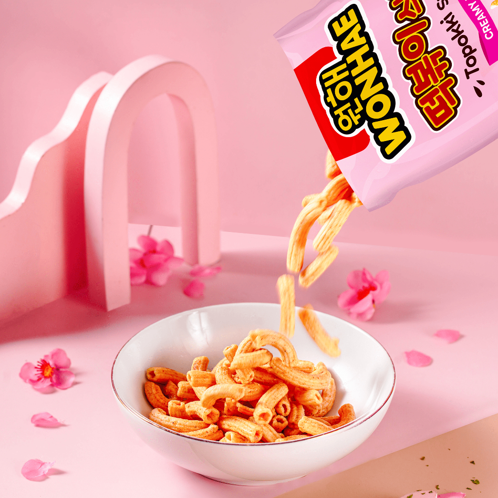 Jual Wonhae Topokki Snack Creamy Rose 80 gr by Mujigae Official Store ...
