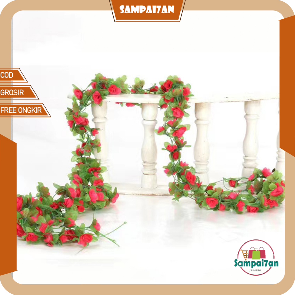 Jual Bunga Rambat Hias Plastik Artificial Flowers Dekorasi Dinding ...