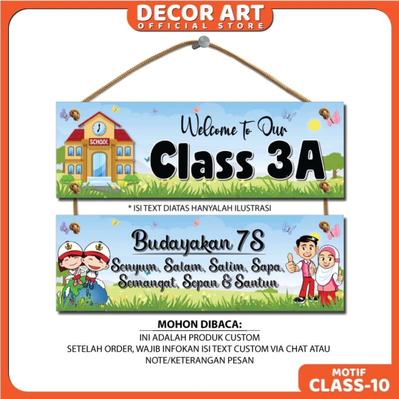 Jual HIASAN DINDING KELAS 2 SUSUN UKURAN 30X20CM - PAJANGAN DINDING KELAS 2 SUSUN (BISA CUSTOM ...