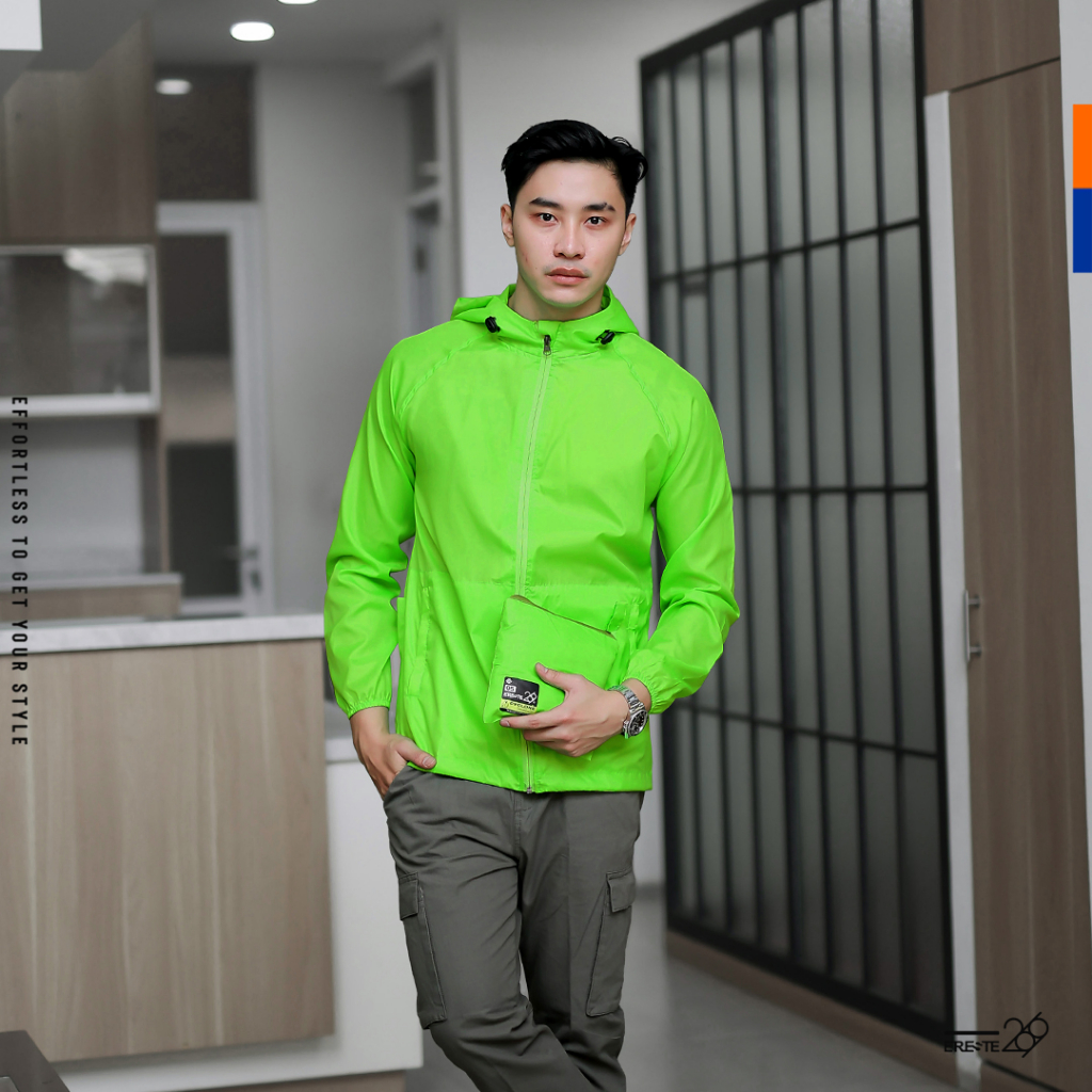 Jual Ereste269 Jaket Ultralight Cyclone Sport Stabilo | Shopee Indonesia