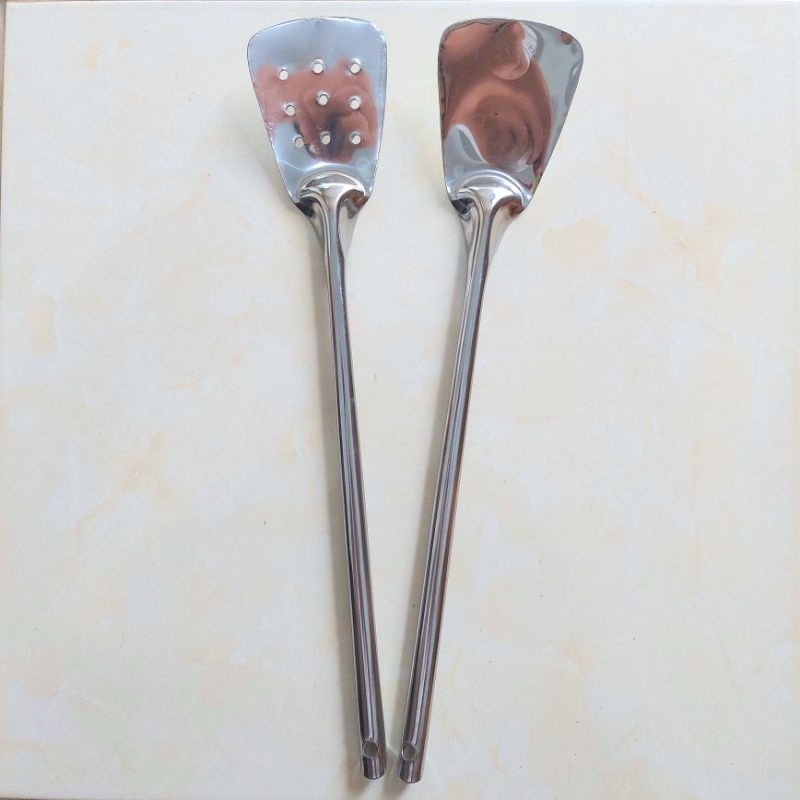 Jual Sutil Spatula Full Stainless Sodet Masak Lubang Polos Medium ...
