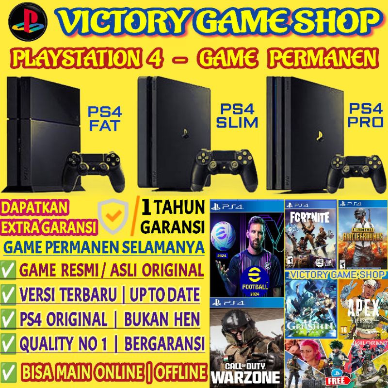Jual PS4 | PS4 FAT | PS4 SLIM | PS4 PRO | ORIGINAL | GAME PERMANEN ...