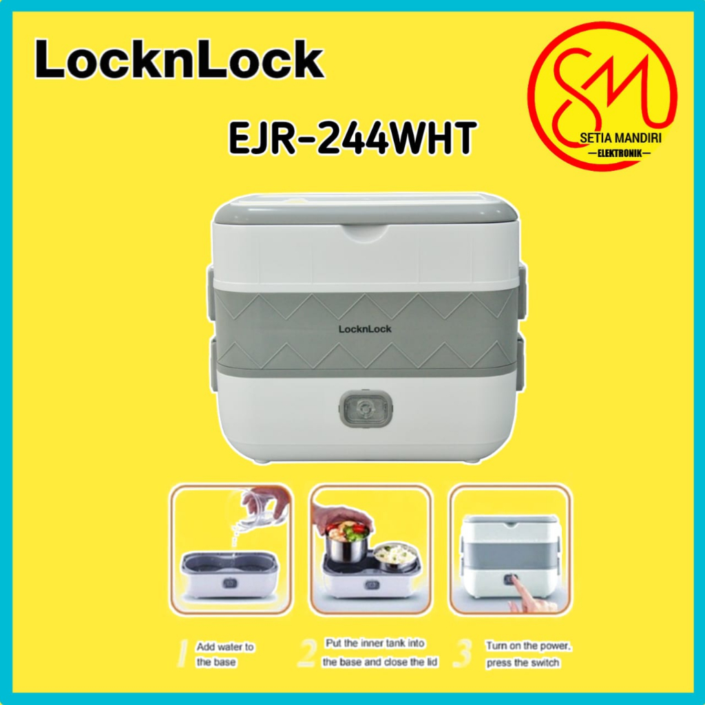 Jual LocknLock Electric Lunch Box - Penghangat Makanan 2.2L EJR244WHT ...