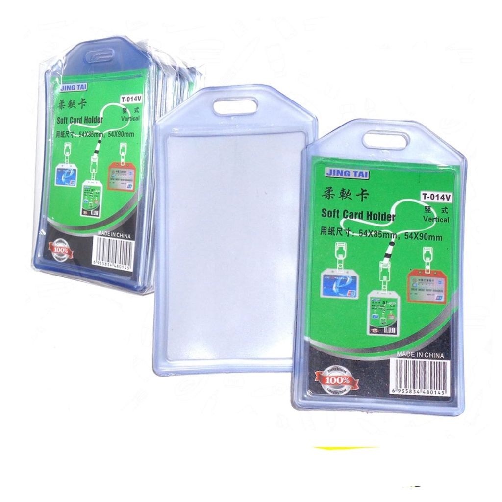 Jual 1 PAK / 10 PCS Soft ID Card Holder Jing Tai T-014V | Shopee Indonesia