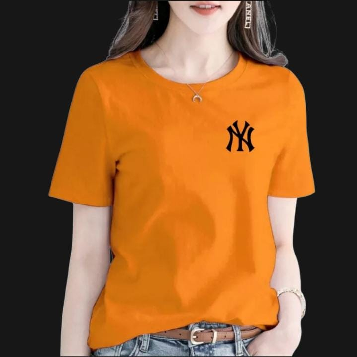 Jual Baju Kaos wanita lengan pendek bahan rayon harga murah motif logo ...