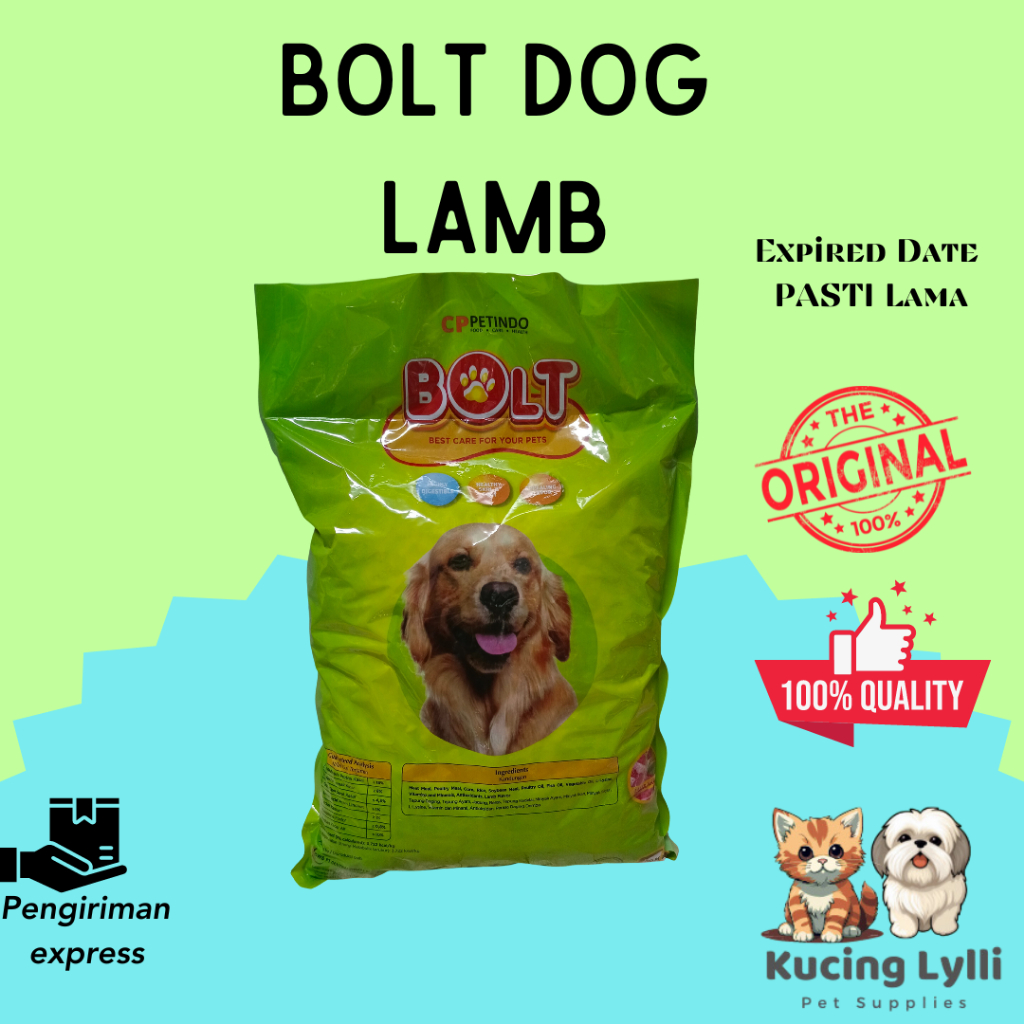 Jual Bolt Dog 1kg Repack (Domba/Lamb) - Makanan Anjing BOLT 1000 gram ...