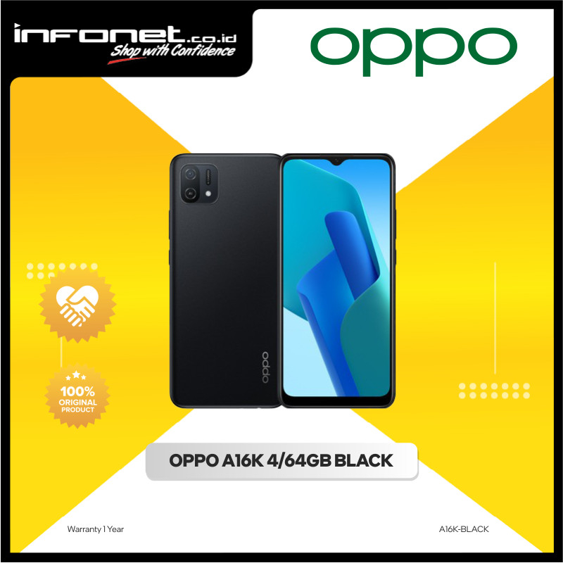 Jual OPPO A16K 4GB 64GB BLACK | Shopee Indonesia