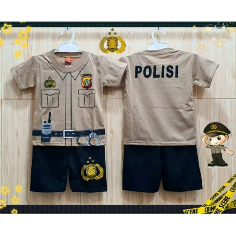 Jual SETELAN BAJU SERAGAM POLISI ANAK / BAJU KOSTUM POLISI ANAK LAKI ...
