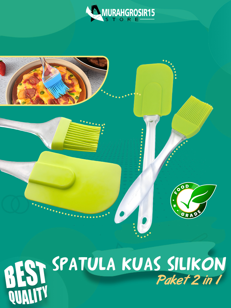 Jual GE-9 SILICONE KITCHEN SPATULA SET BAKING KUE 3IN1 ALAT SPATULA ...