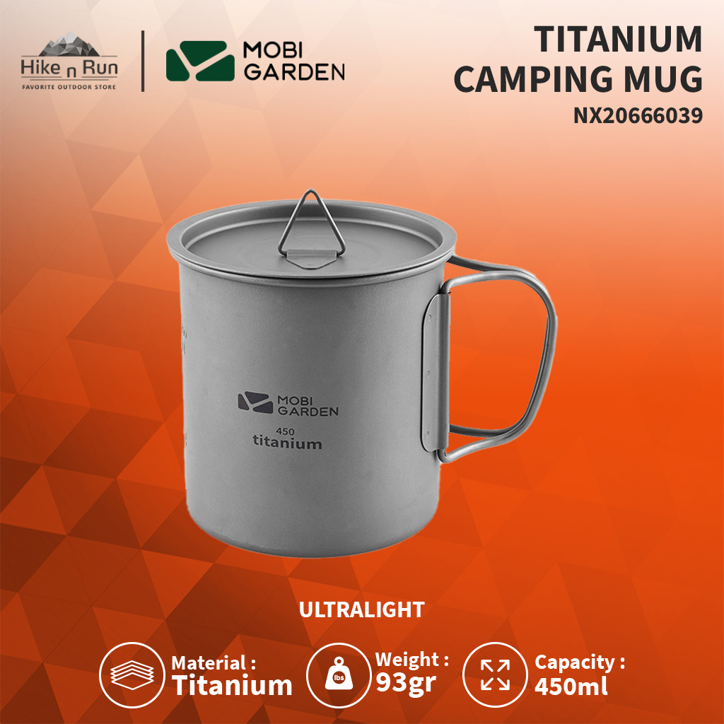 Jual Mobi Garden Gelas Titanium Ultralight Camping Titanium Mug ...