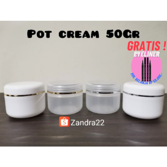 Jual Pot cream lulur 50gr wadah jar kosong 50gram 50g list gold silver ...