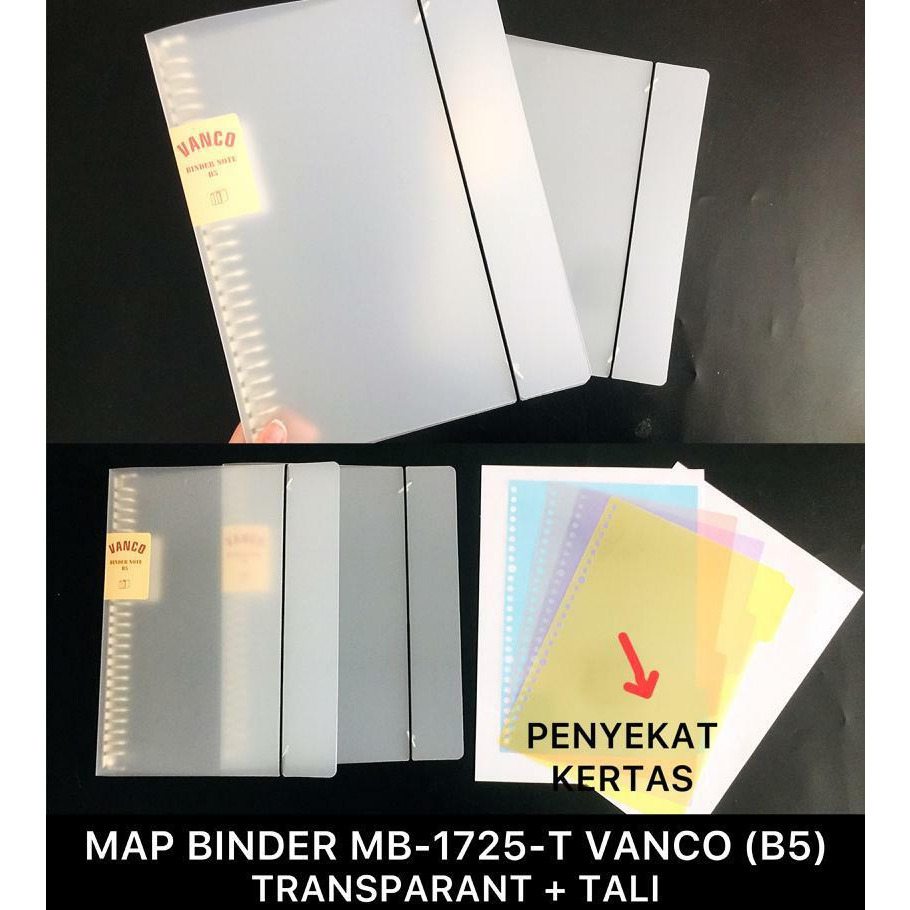 Jual VANCO MAP BINDER / BINDER NOTE TRANSPARAN UKURAN B5 DENGAN ...
