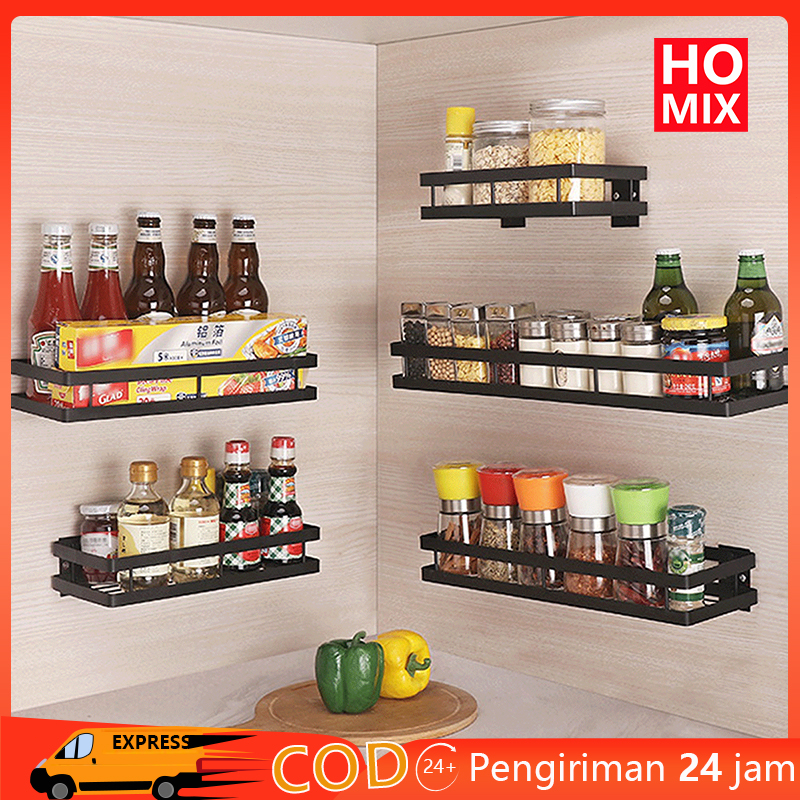 Jual HOMIX Rak Bumbu Rak Bumbu Dapur Dinding Rak Penyimpanan Dapur Rak ...