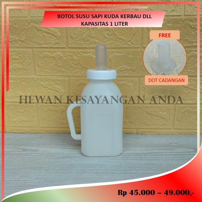 Jual Botol Susu Pedet Anak Sapi Ukuran 1 Liter Gagang Tegak Dot Silikon ...