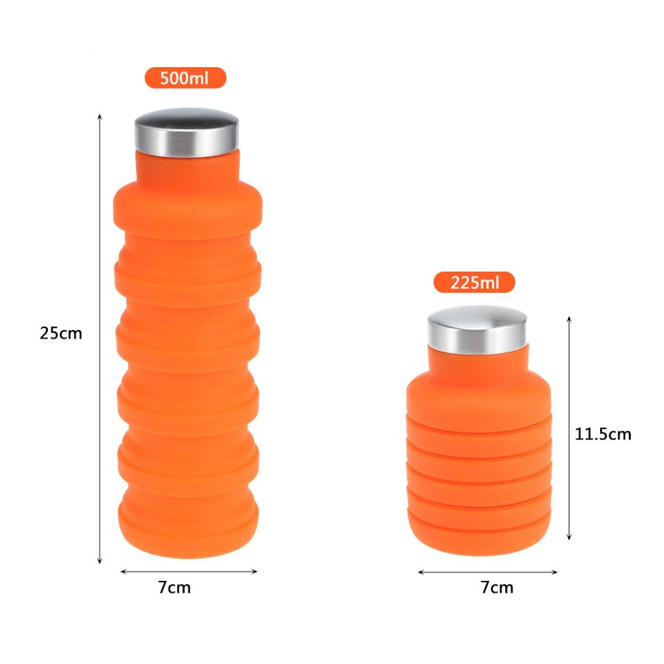 Jual Botol Minum Lipat Silikon Portable Flexibel BPA Free 500-580 ml ...