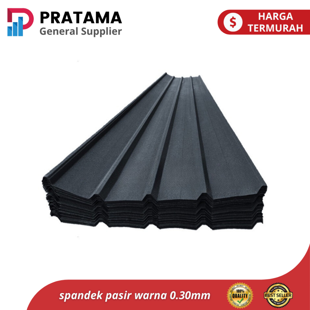 Jual atap Spandek pasir warna hitam / atap pasir tebal 0.30 mm | Shopee ...