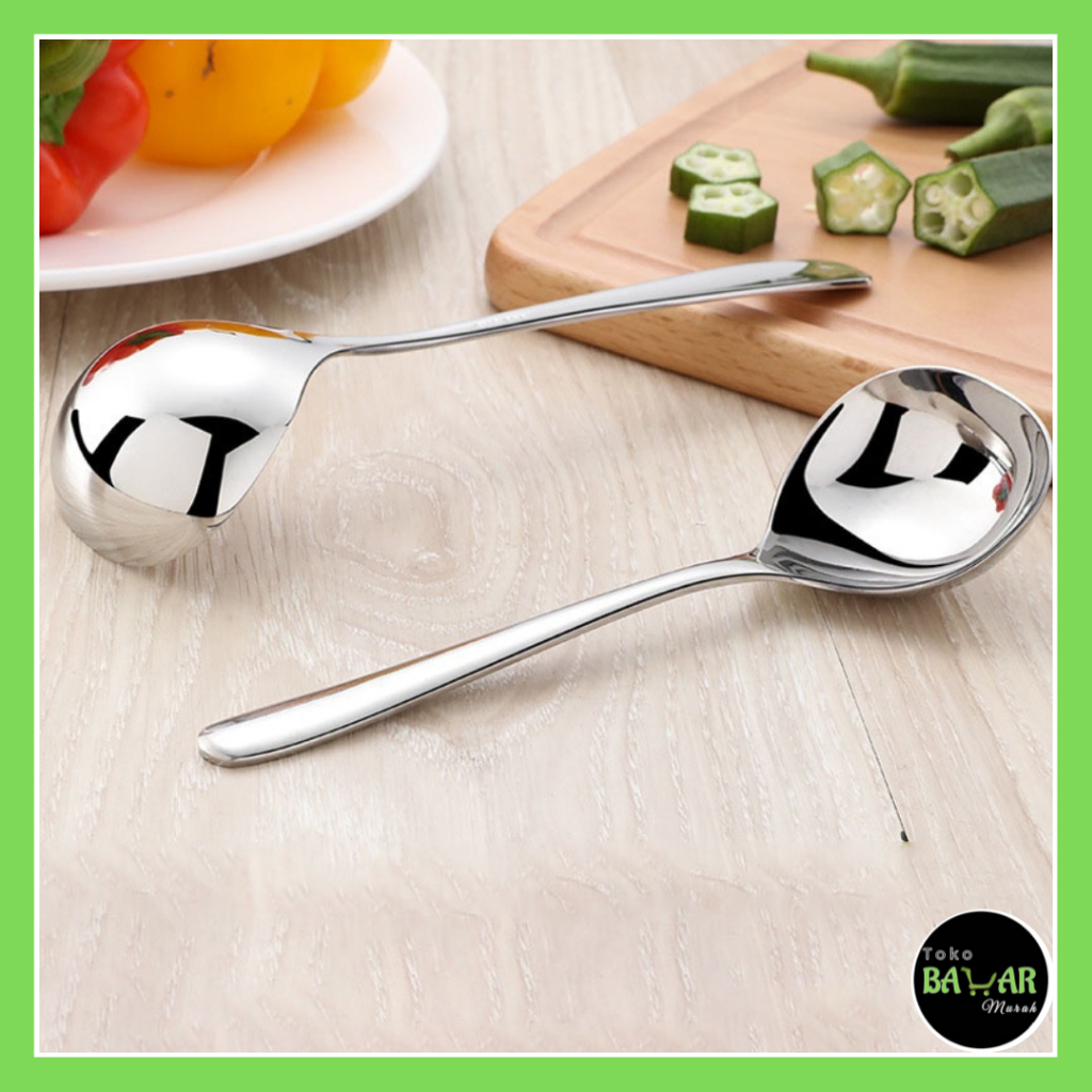 Jual Centong Sayur Stainless Steel / Sendok Sayur Kuah Bulat Stainless ...