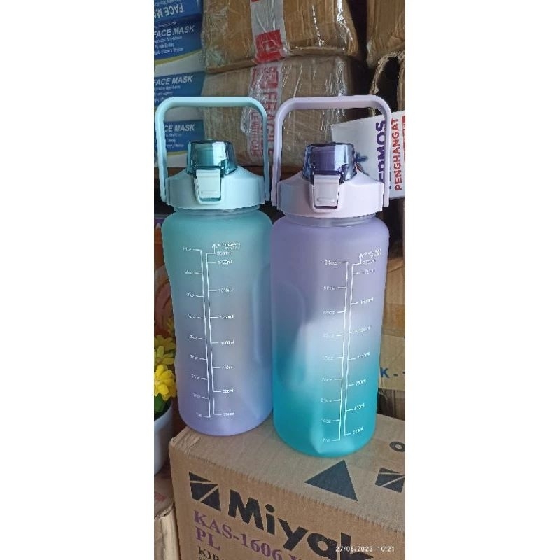 Jual Botol Minum Kekinian 2 Liter Botol Minum Viral Botol Pelangi ...
