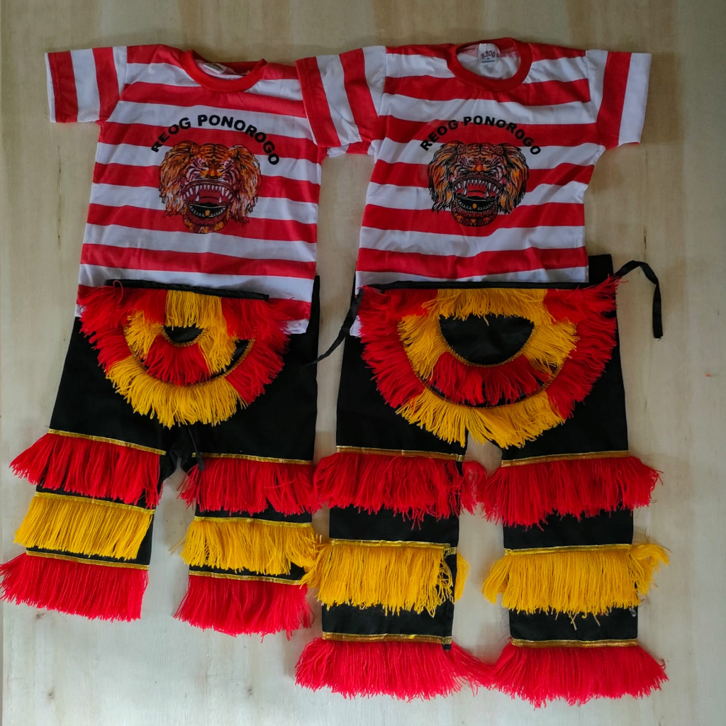 Jual Setelan Kaos Reog Celana Barong + Embong Anak 3 - 12 Tahun / Set ...