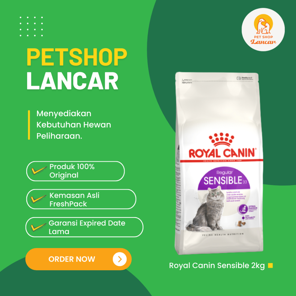 Jual ROYAL CANIN SENSIBLE 33 2KG FRESHPACK | Shopee Indonesia