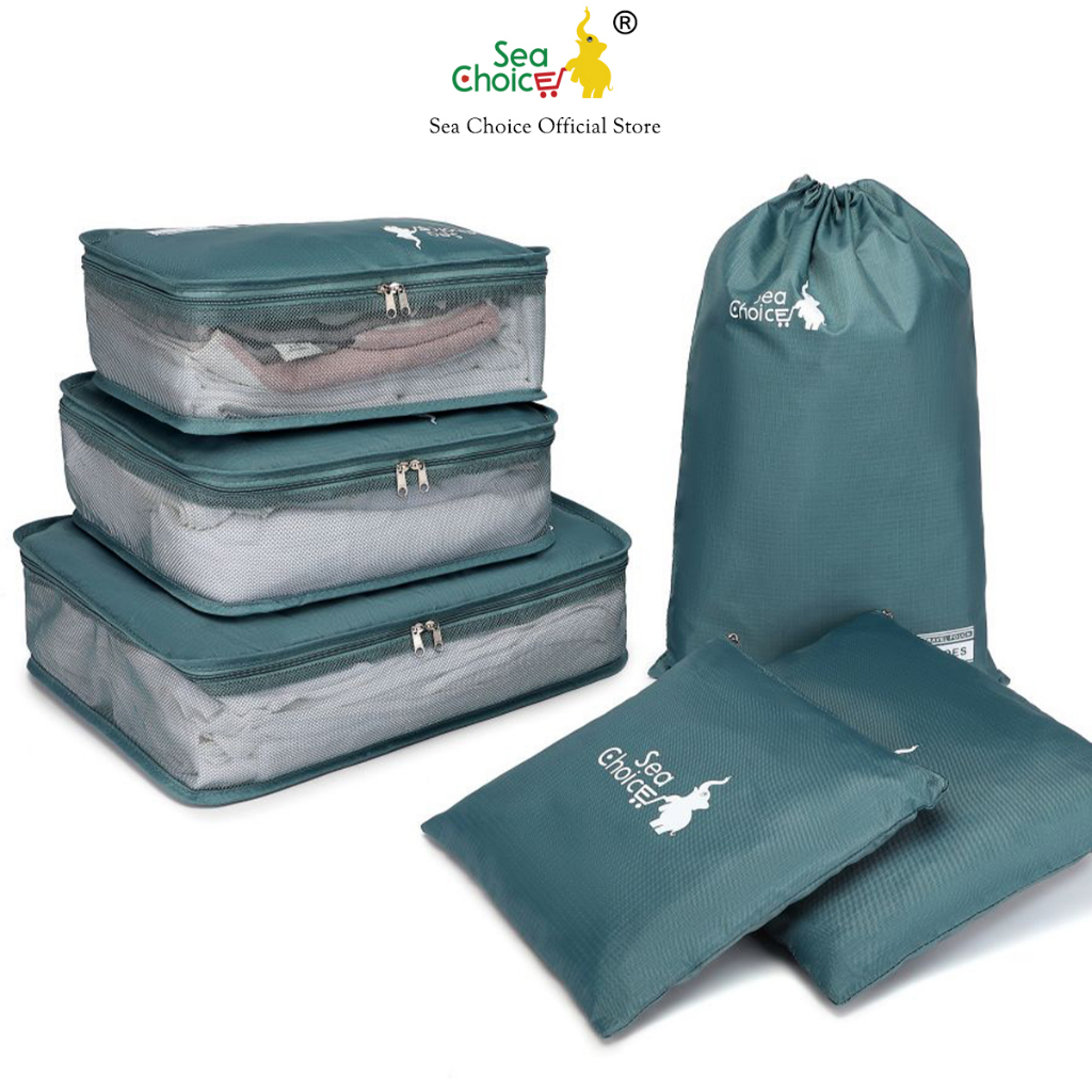 Jual SEA CHOICE 6 pcs Packing Cubes Set Travel Koper Zip Organizers ...
