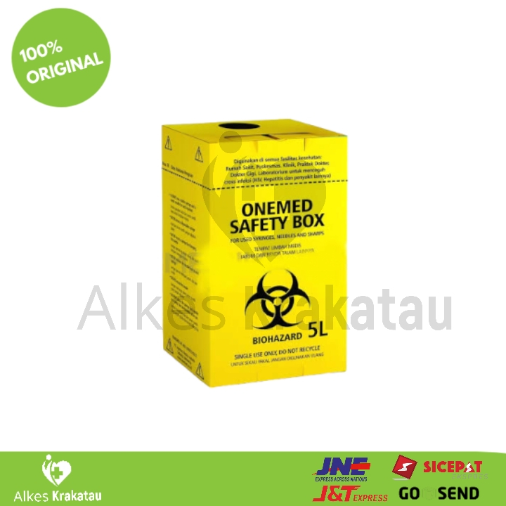 Jual Safety Box Onemed 5L / Tempat Sampah Medis / Medical Waste 5 L | Shopee Indonesia