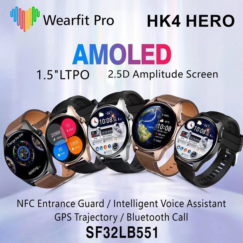Jual HK4 Hero Smartwatch AMOLED LTPO 1.5inch Always On Display Watch ...