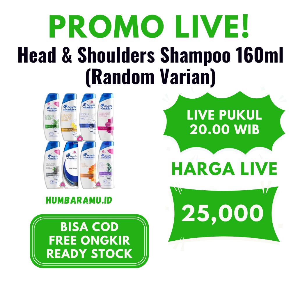 Jual Head & Shoulders Shampoo 160ml (Random Varian) | Shopee Indonesia