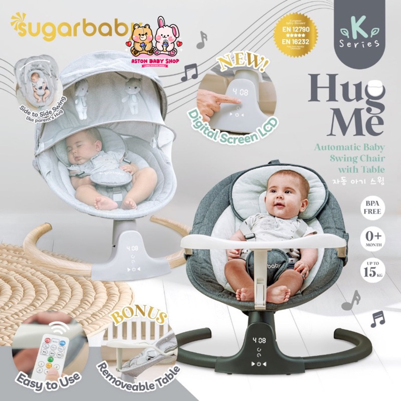 Jual SugarBaby Hug Me Automatic Swing Chair with Table & Hug Me K series Swing Chair Sugar Baby ...