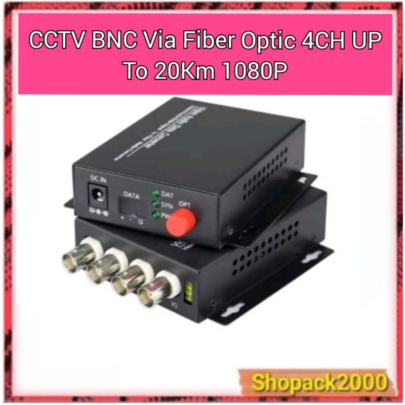 Jual 4 Chanel CCTV BNC Extender Via Fiber Optic FO UP To 20 KM1080 ...