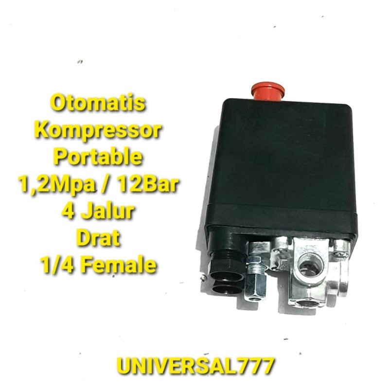 Jual Otomatis Kompressor Udara Portable 1/4" Drat Dalam 4 Jalur ...