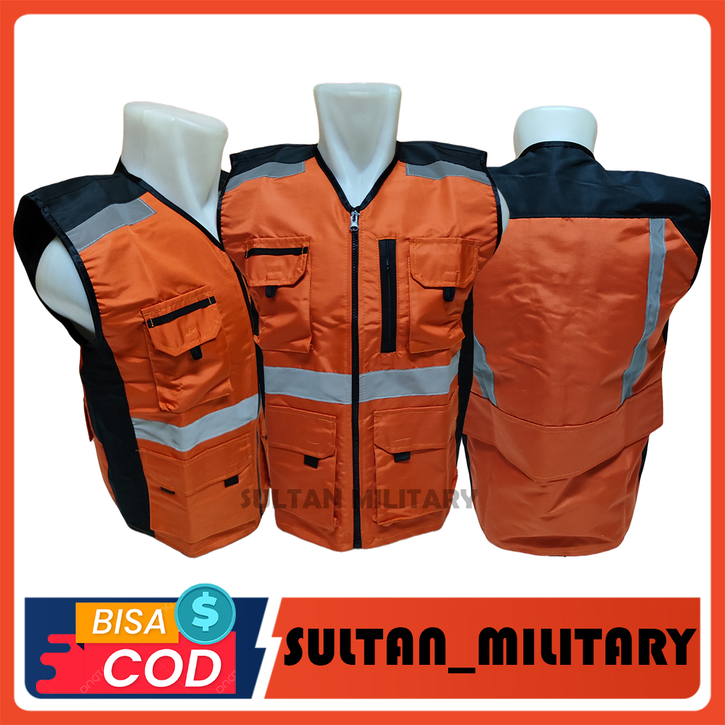 Jual Rompi Safety Bahan Taslan Anti Air High Quality Terbaru | Rompi ...