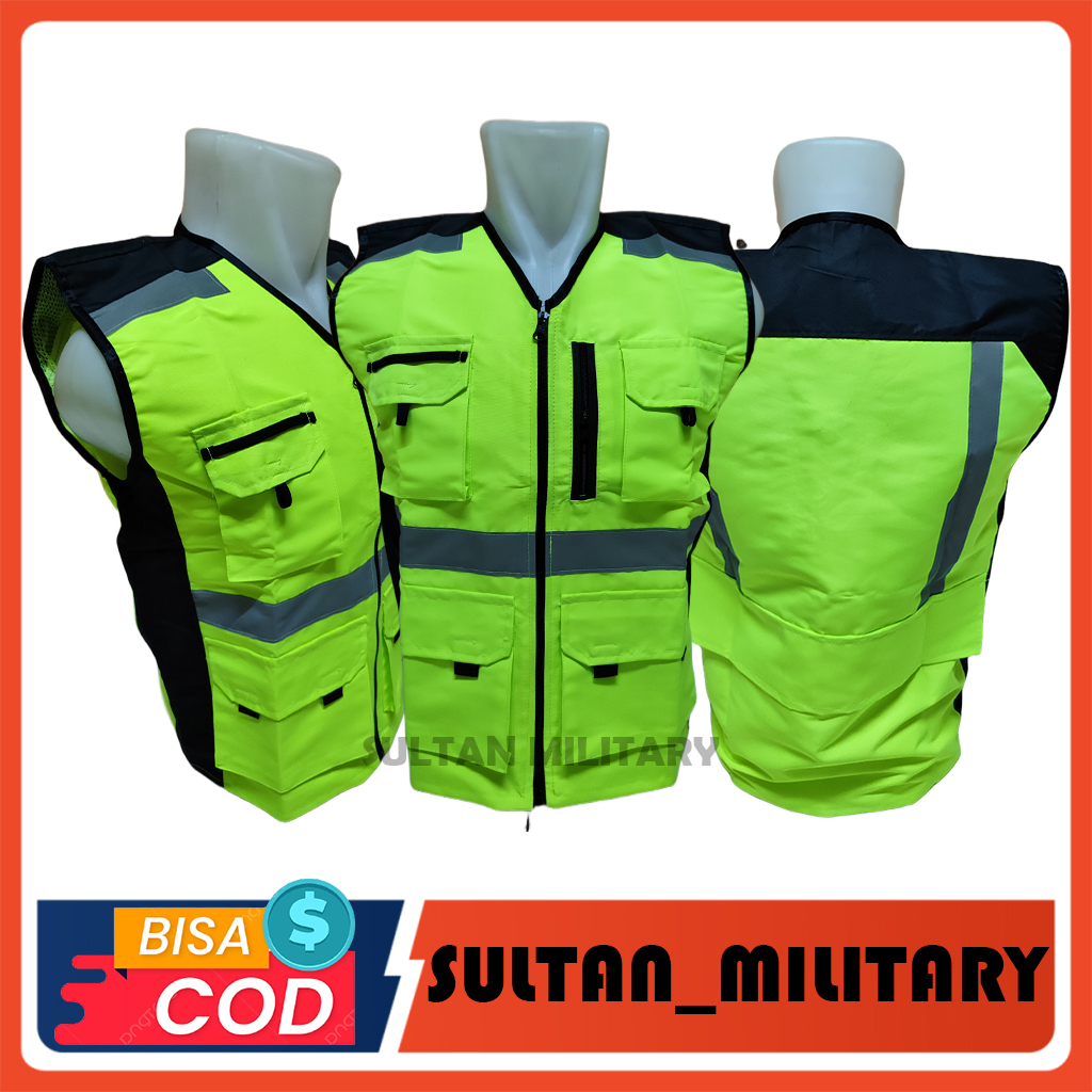 Jual Rompi Safety Bahan Taslan Anti Air High Quality Terbaru | Rompi ...