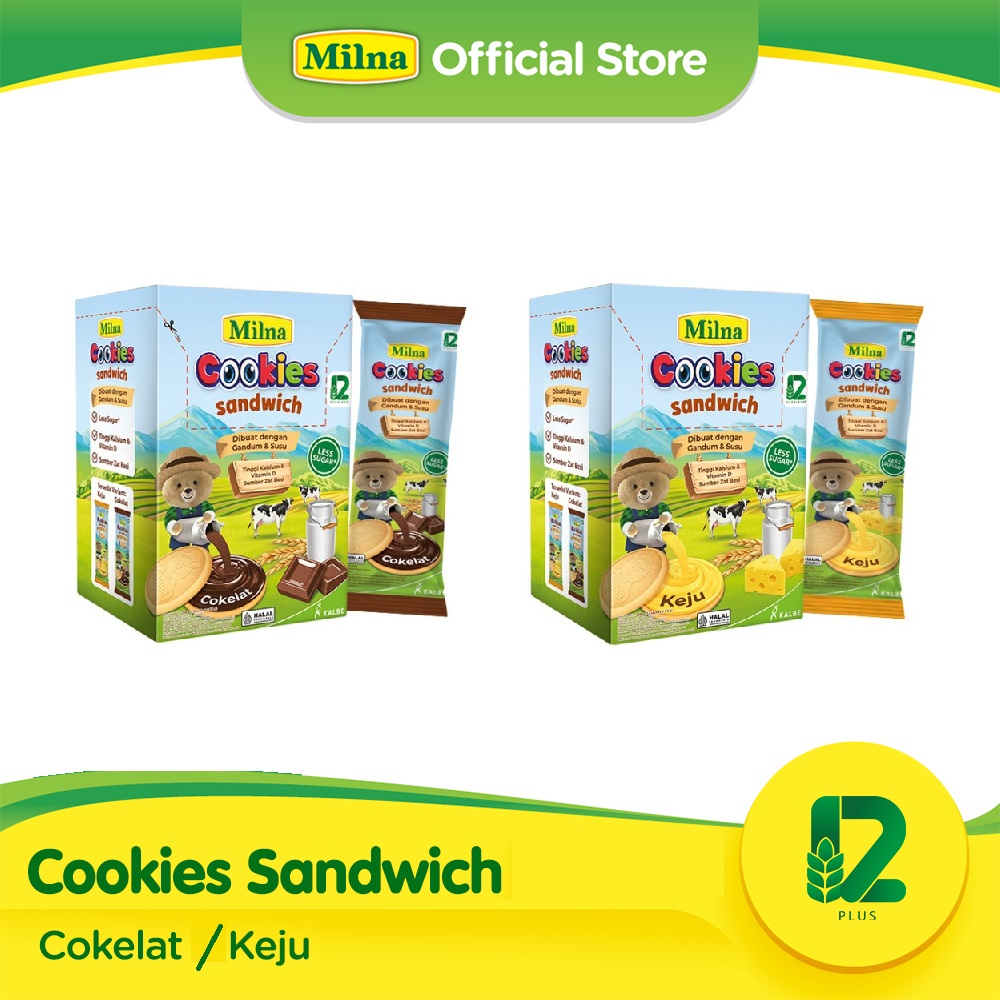 Jual Milna Cookies Sandwich/Biskuit Sandwich untuk anak/Snack Cemilan ...