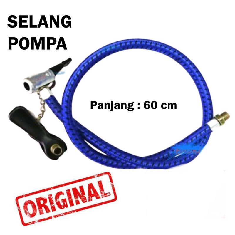 Jual Selang Pompa Angin Ban Tali Pompa Ban Biru 2 Kepala Sepeda Motor ...
