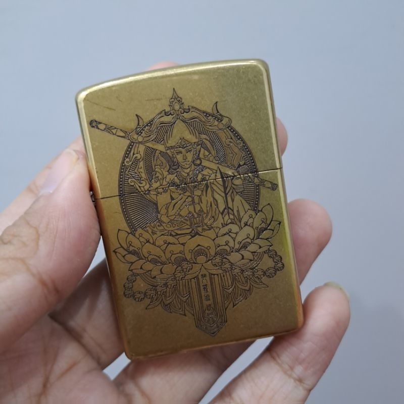 Jual Korek Zippo Grafir custom Sun Go Kong Gold Full Grafir | Shopee Indonesia