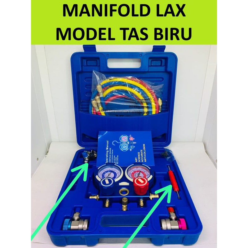 Jual meteran manifold ac rumah ac mobil R134 meteran manifold model tas ...