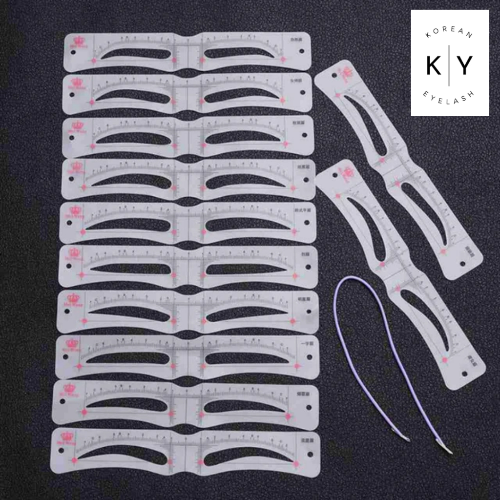 Jual Korean Eyelash - Eyebrow Ruler Set 12 Pcs | Penggaris Shaping Tool Cetakan Alis | Shopee ...