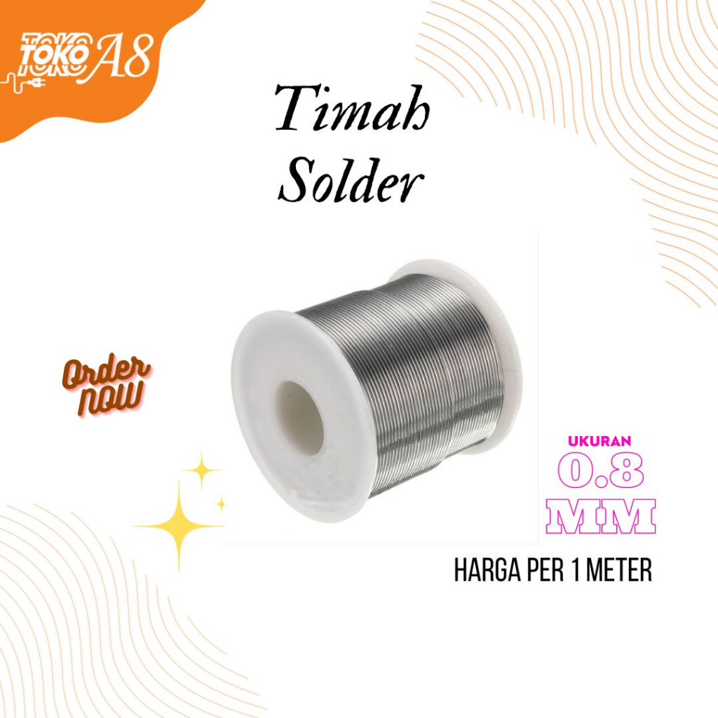 Jual solder Timah / Timah Solder 0.8 mm Harga Per 1 Meter / Harga Ecer ...