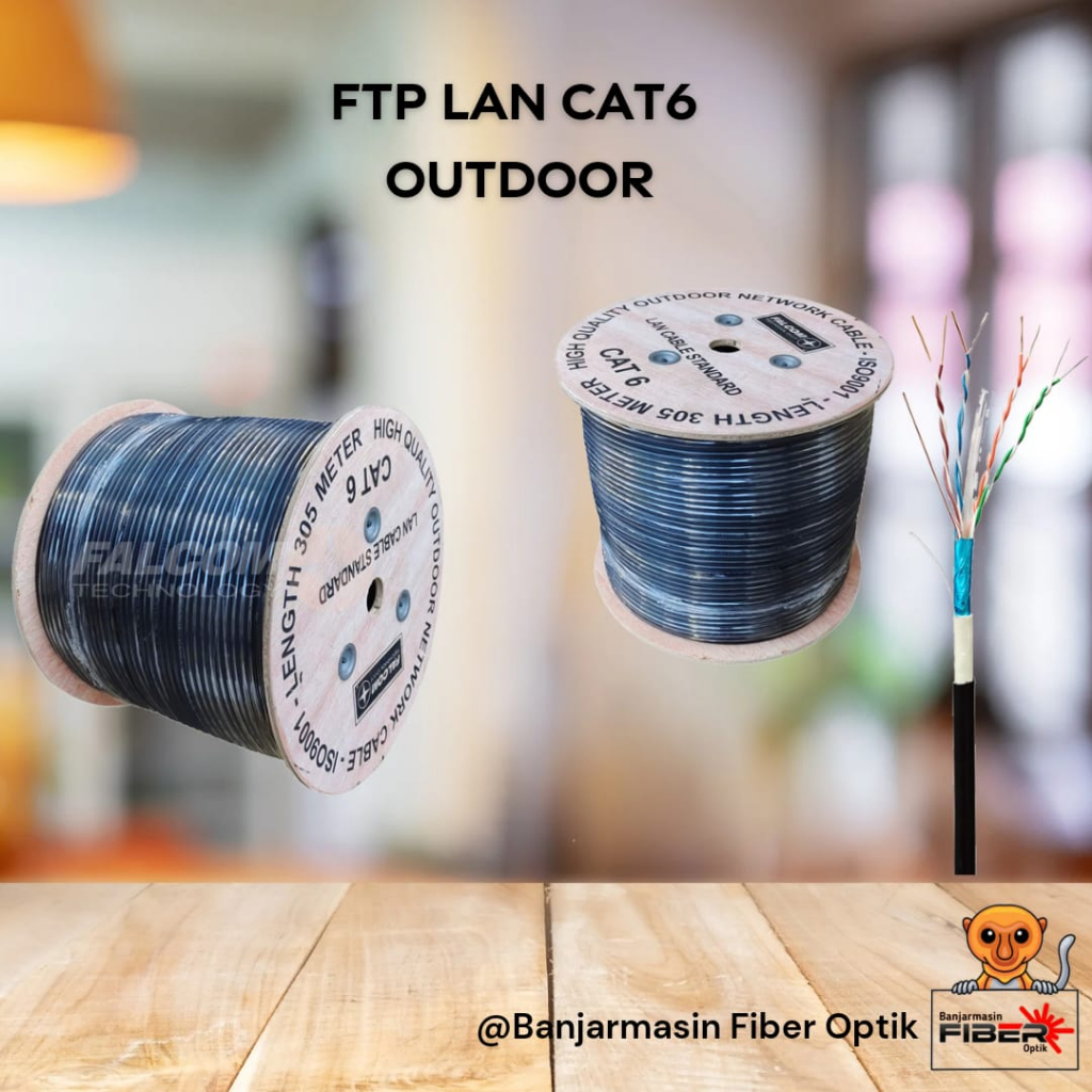 Jual Kabel LAN Cat 6 FTP LAN OUTDOOR - 1 roll 305 meter Original FALCOM Technology | Shopee ...