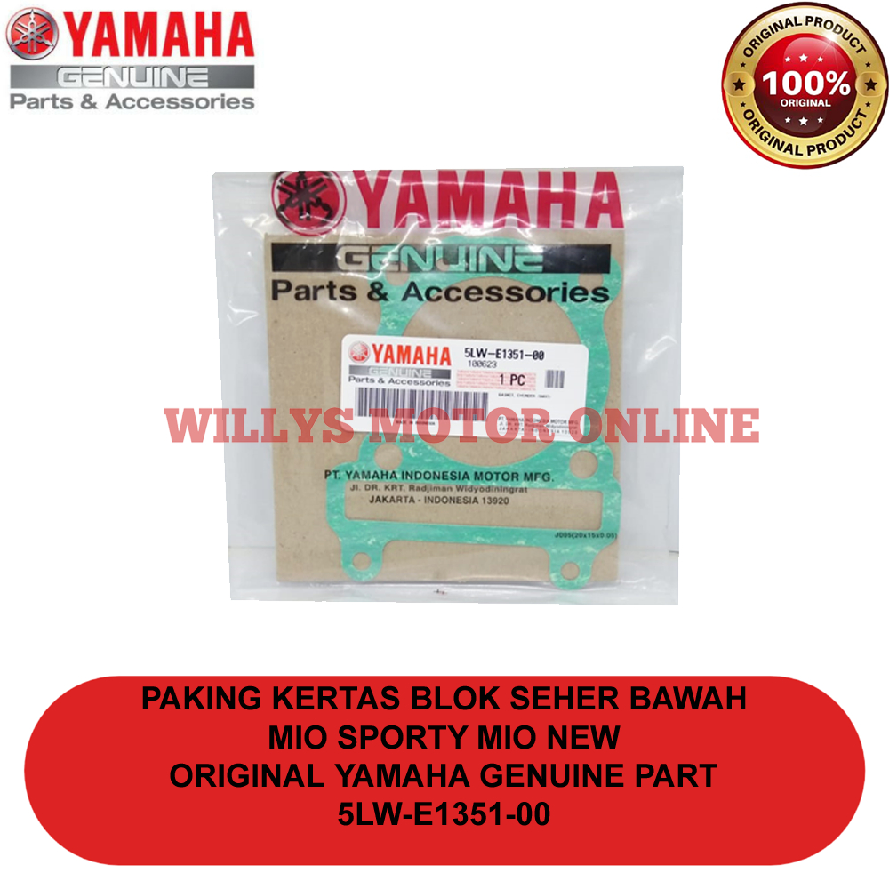 Jual Paking Blok Seher Bawah Mio Sporty Mio New Soul Original 5LW-E1351-00 / Paking TP Mio ...