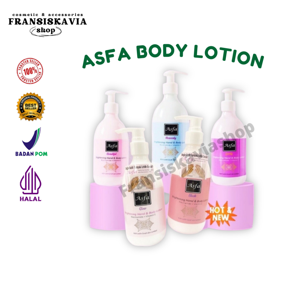 Jual ASFA BODY LOTION WITH NIAVINAMIDE AND VIT E | Shopee Indonesia