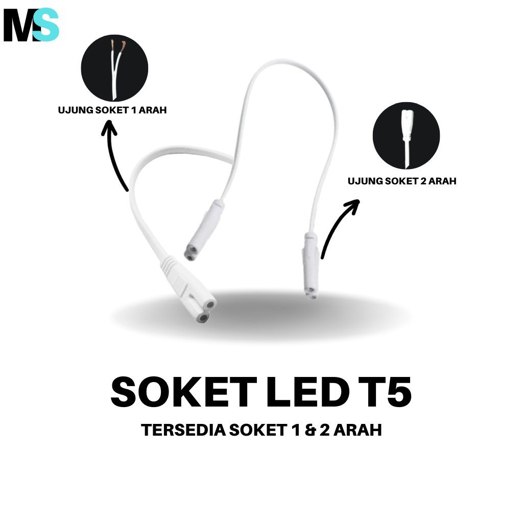 Jual Soket Kabel Sambung T5 / Soket Lampu Neon LED T5 / Colokan Kabel ...