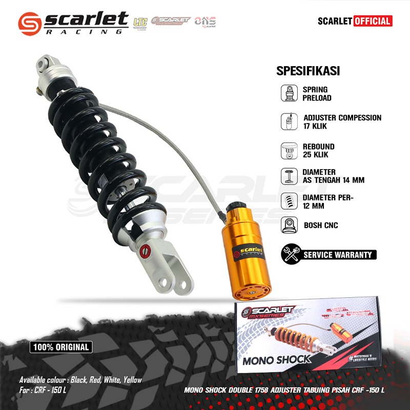 Jual Scarlet Racing - Mono Shock Absorber Skok Shockbreaker Double ...