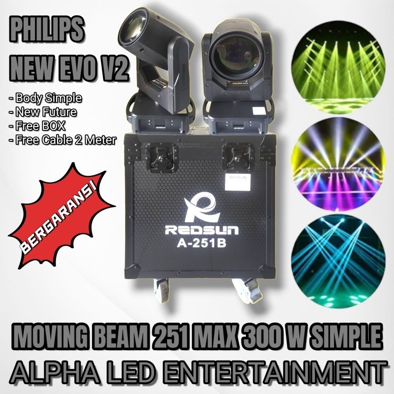 Jual Lampu Moving Beam 251 | MAX 300W ALPHA LED | Shopee Indonesia