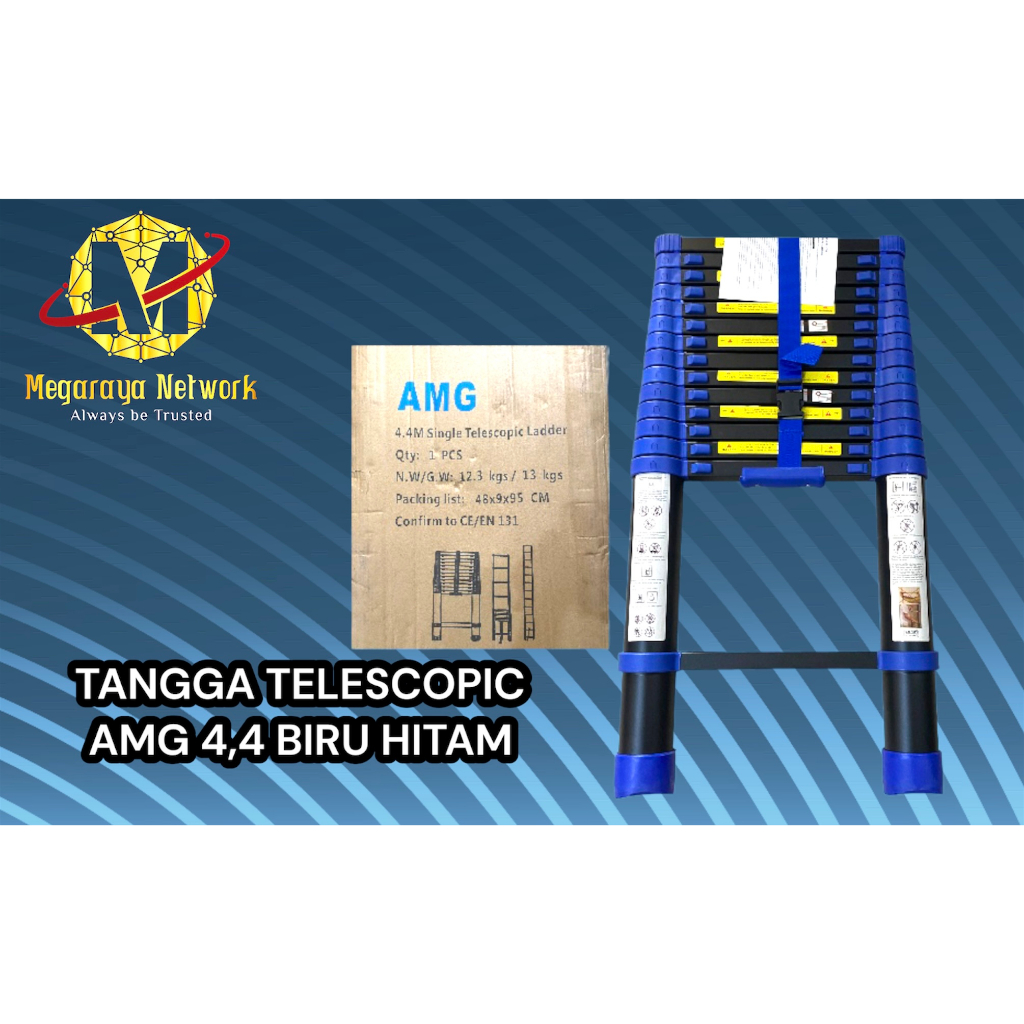 Jual TANGGA TELESCOPIC AMG 4,4 / 5,3 / 6,2 BIRU HITAM | Shopee Indonesia