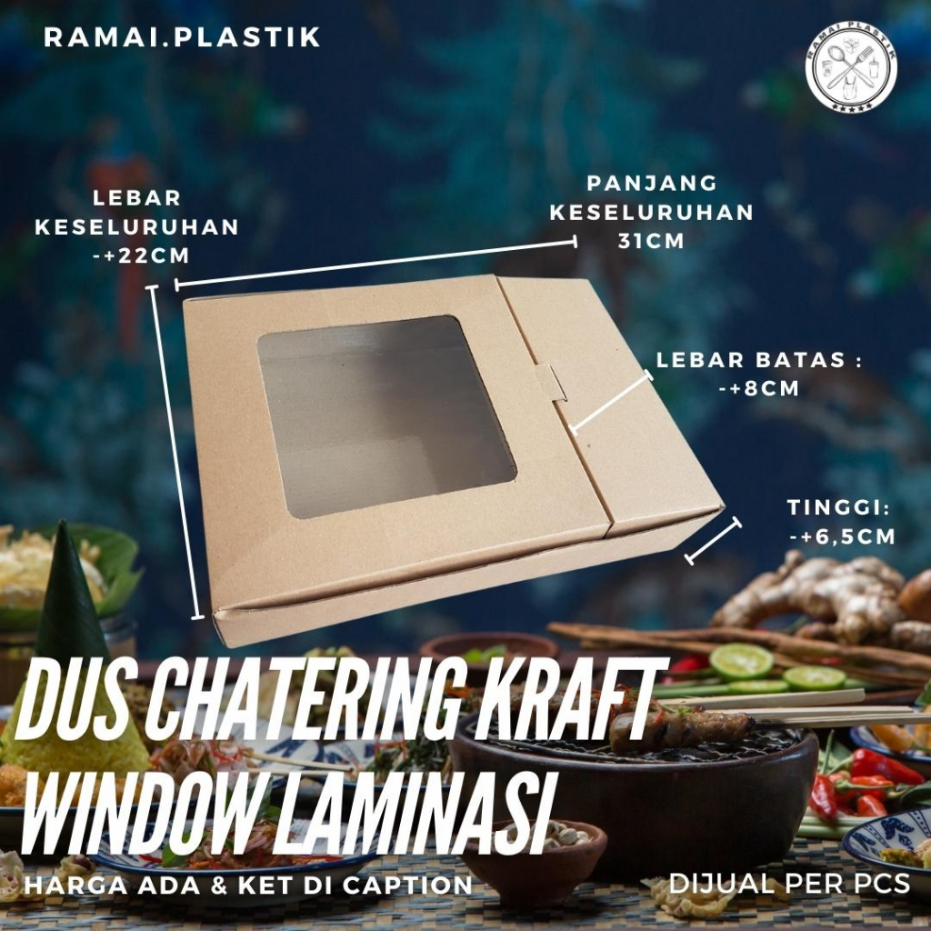 Jual Dus Cathering laminasi mika tebal Box nasi tebal dengan tempat ...
