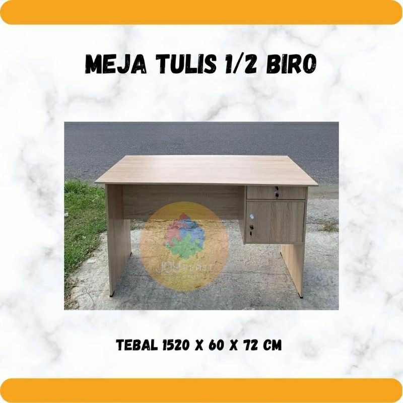 Jual Meja kantor/ meja tulis/ meja kerja/ meja panel 1/2 Biro Ivory ...