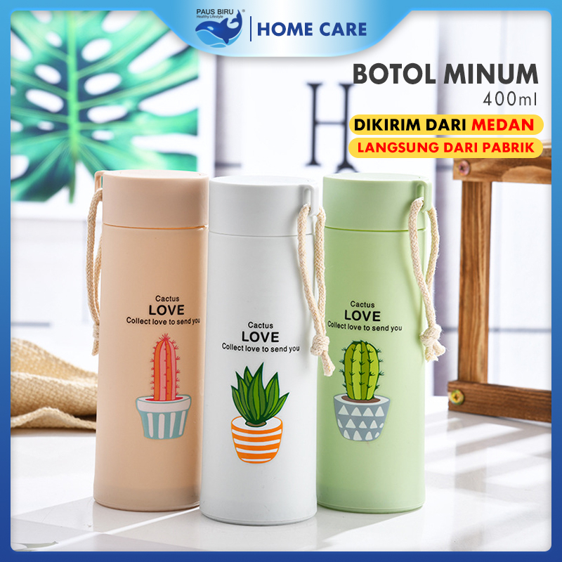 Jual Paus Biru - Botol Minum Kaktus/My Bottle Kaca Tumbler/Termos Minum ...